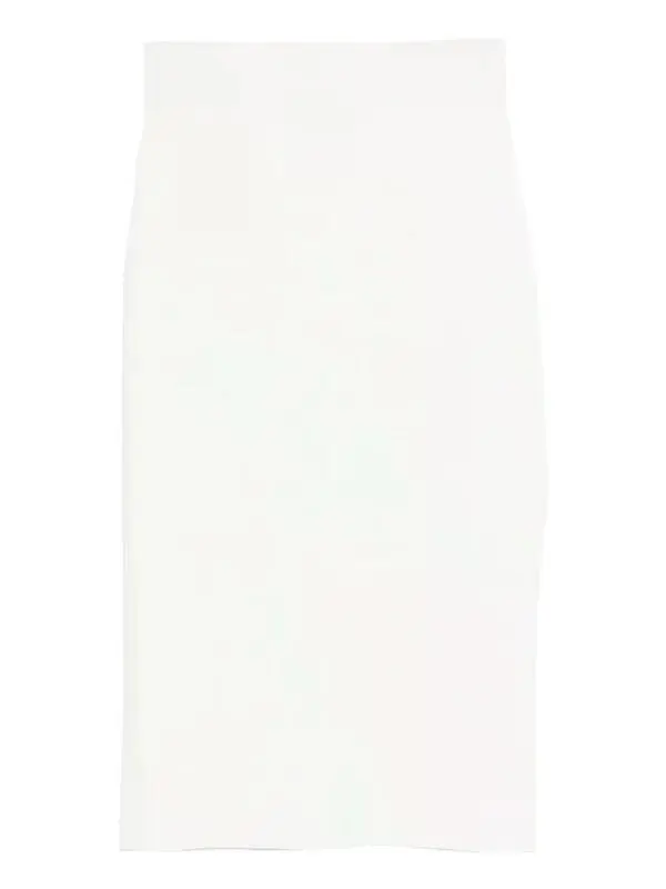 Alpha Studio Elastic-waistband Midi Skirt - White