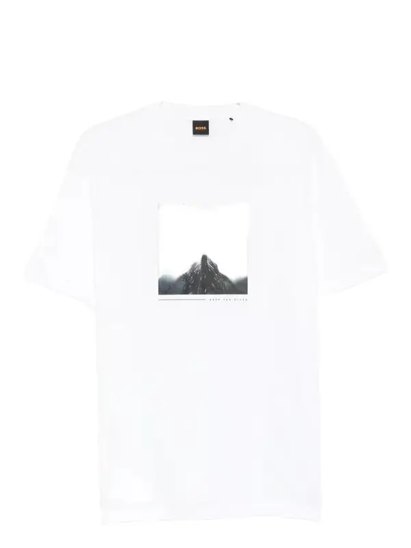 BOSS Print-detail T-shirt - White