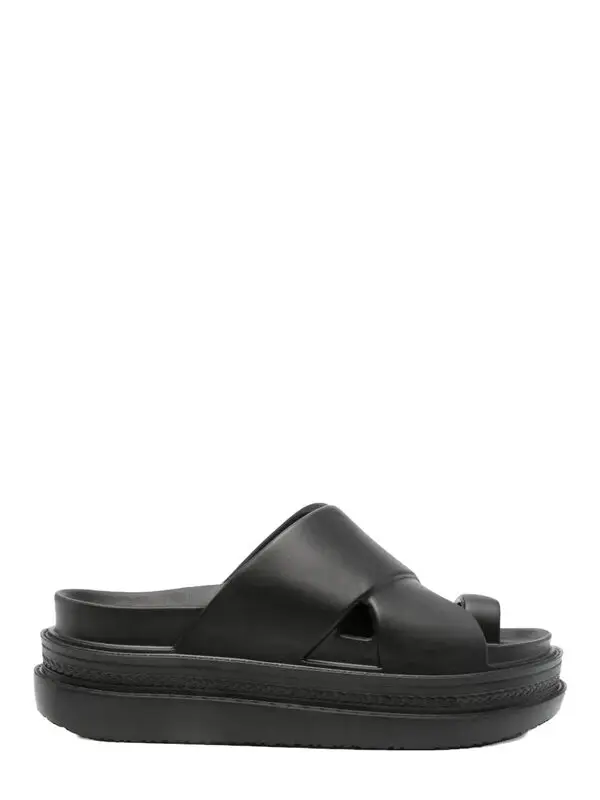 Sacai Crossover-strap Slides - Black