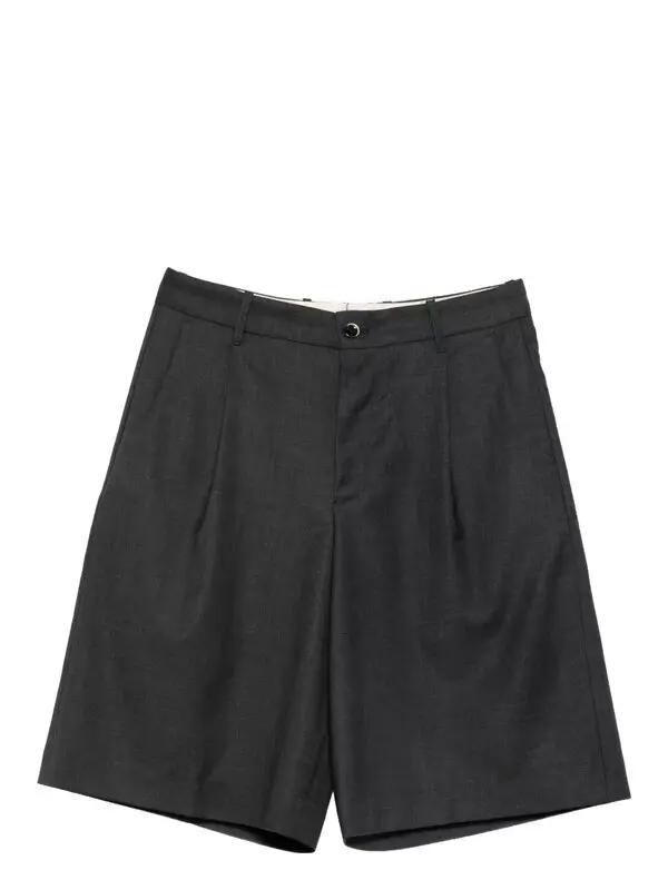 NINE:INTHE:MORNING Pleated Belt-loop Shorts - Grey