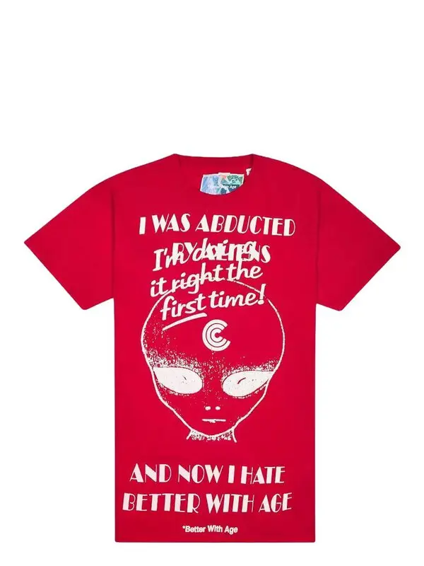 BETTER WITH AGE Abducted Graphic-print T-shirt - Red