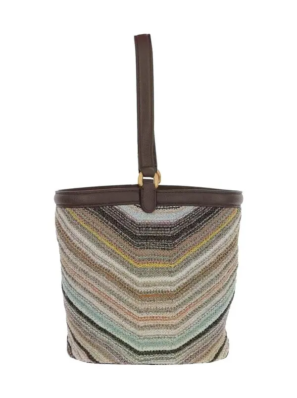 Missoni Chevron Knit Shoulder Bag - Neutrals