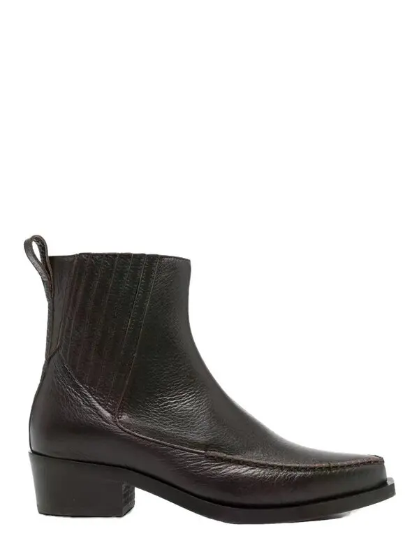 NULLUS Whipstitch Chelsea Boots - Brown