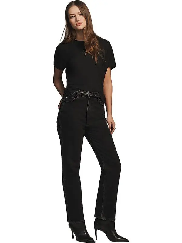 ANINE BING Jane High-rise Straight-leg Jeans - Vintage Black
