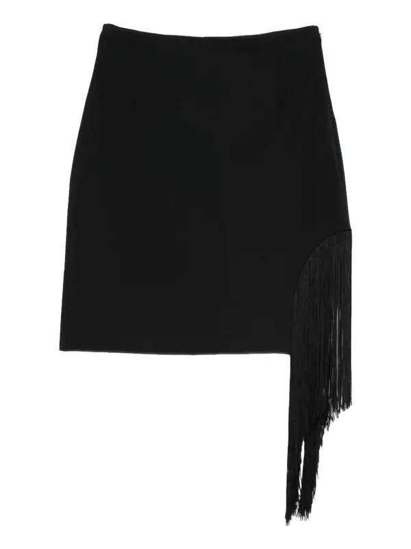 Pinko Fringed Mini Skirt - Black