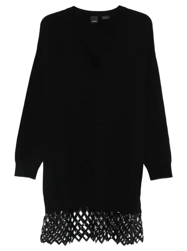 Pinko Sequinned Mini Dress - Black