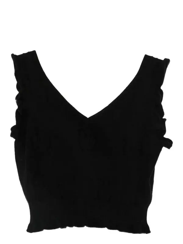 Pinko Rospo V-neck Top - Black