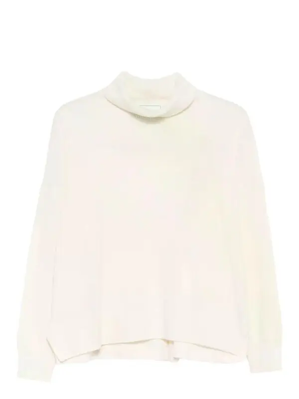 Iceberg Roll Neck Sweater - White