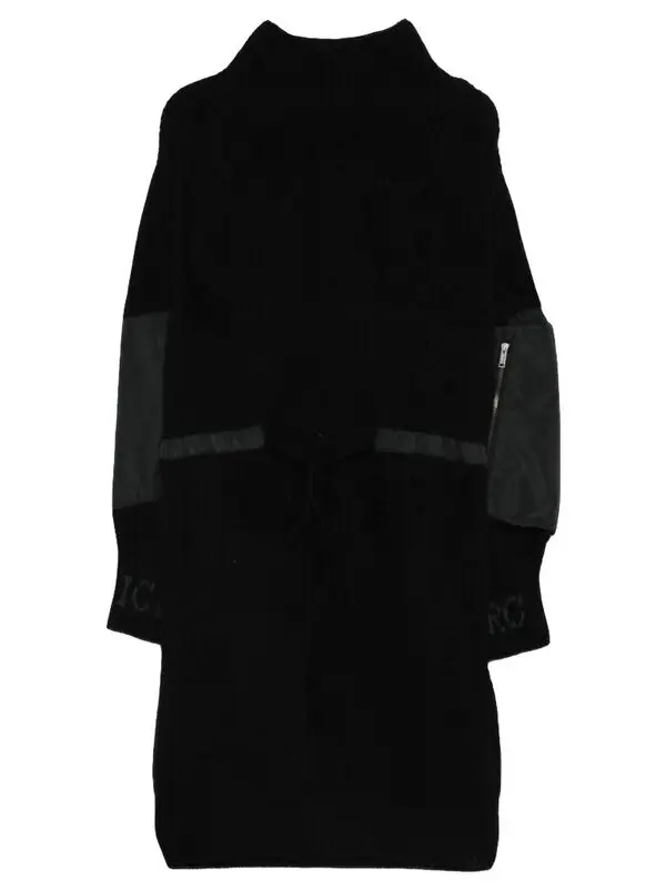 Iceberg High-neck Dress With Zip Pockets - Black