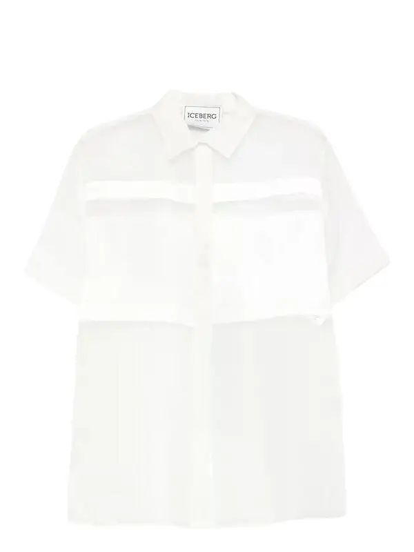 Iceberg Sheer Panel Shirt - White
