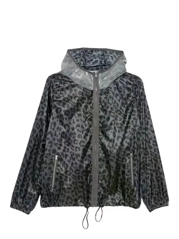 Pinko Animal-print Hooded Jacket - Grey