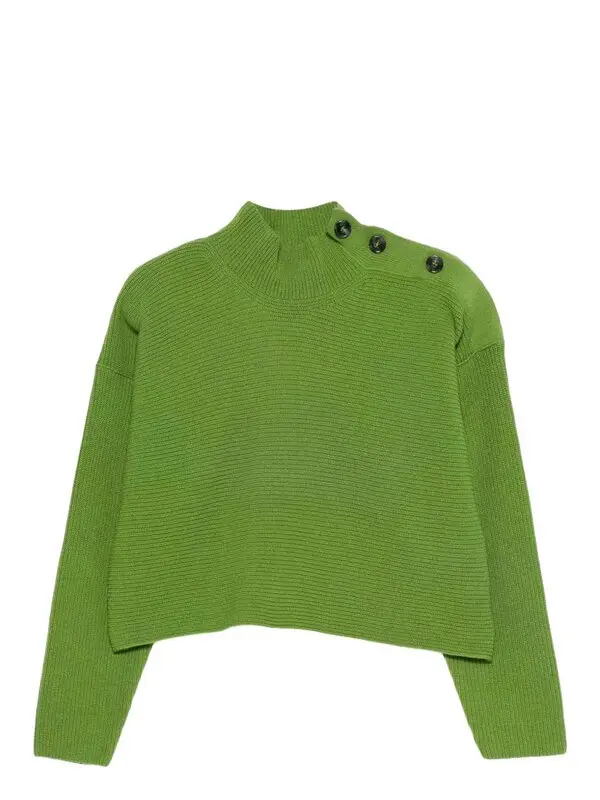 Iceberg Button Turtleneck Sweater - Green