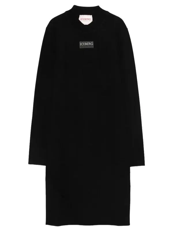 Iceberg Knitted Midi Dress - Black