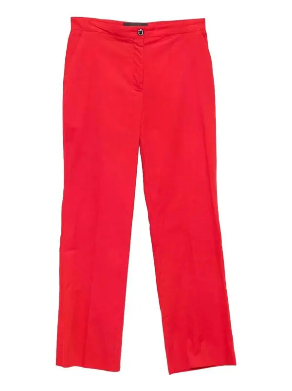 Pinko Straight Leg Velour Trousers - Red