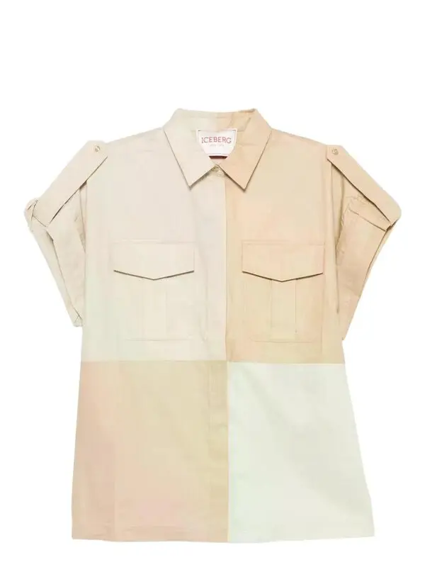 Iceberg Patchwork Short-sleeve Shirt - Neutrals