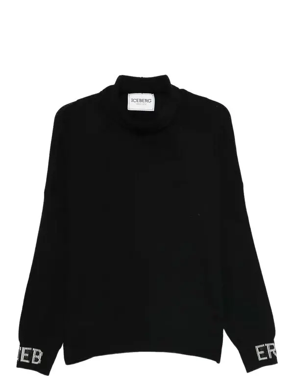 Iceberg Turtleneck Sweater - Black