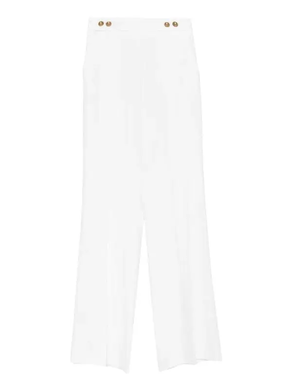 Pinko Buttoned Straight Trousers - White