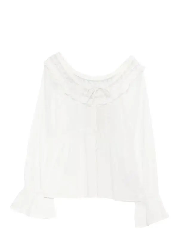 Posse Danielle Lace-trim Blouse - Neutrals