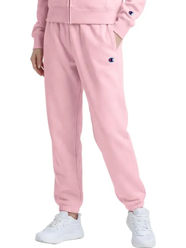 Champion Powerblend Oversized C Logo Sweatpants - Rose Shadow