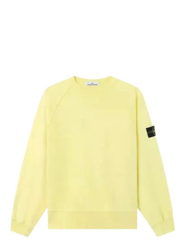 Stone Island Logo-patch Raglan-sleeve Sweater - Yellow