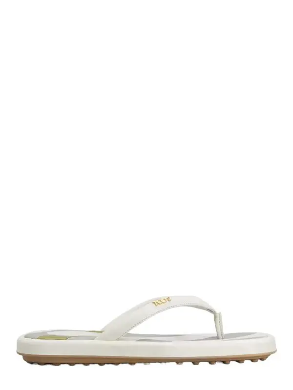 TOD'S Logo-lettering Thong Sandals - Neutrals