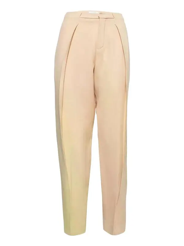 Chloé Pleated Side-stripe Trousers - Neutrals