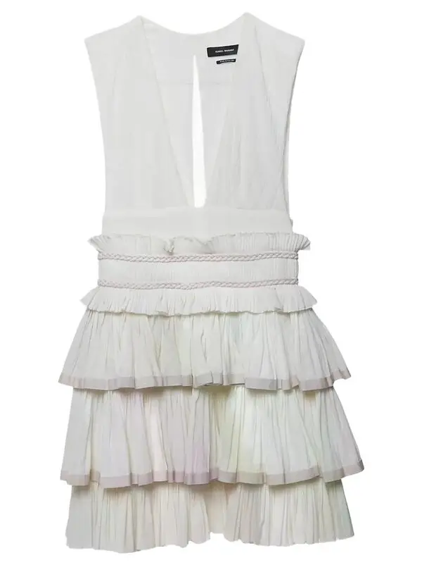 ISABEL MARANT VINTAGE Ruffled Cotton Dress - White
