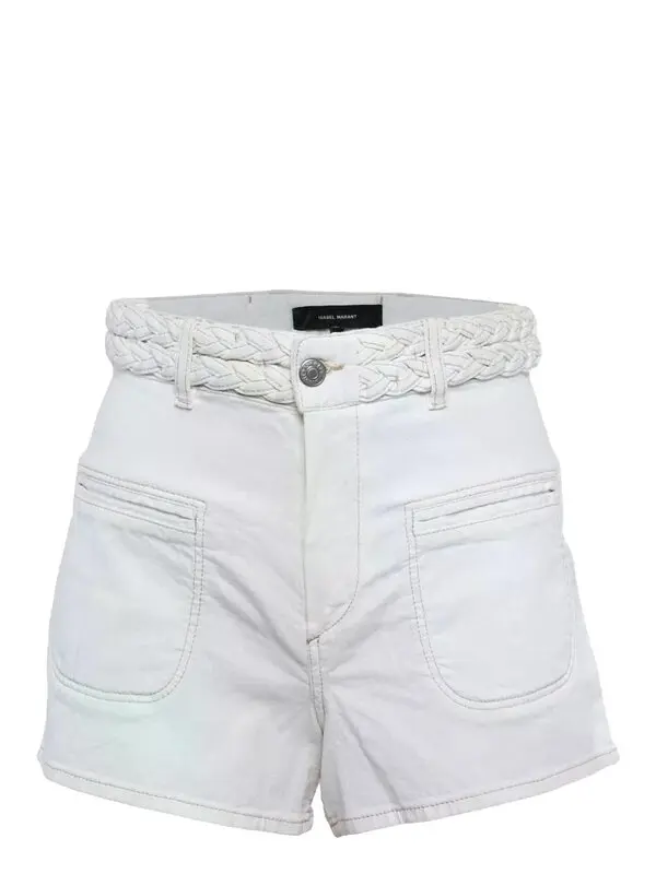 ISABEL MARANT VINTAGE 2024 Braided Denim Shorts - White