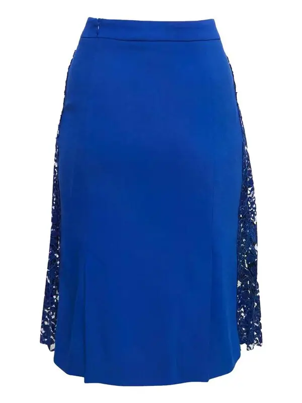 JOSEPH Pleated Lace Skirt - Blue