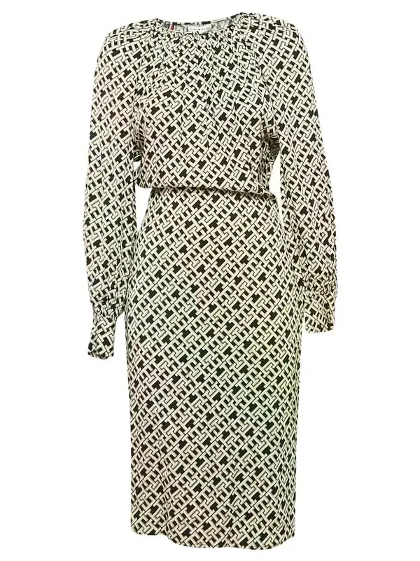Tommy Hilfiger Logo-print Dress - Neutrals