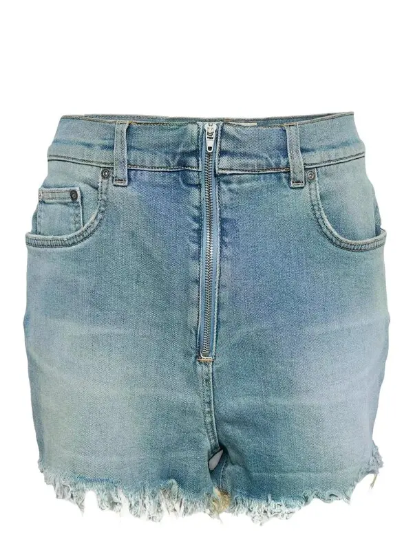 Givenchy Raw-cut Denim Shorts - Blue
