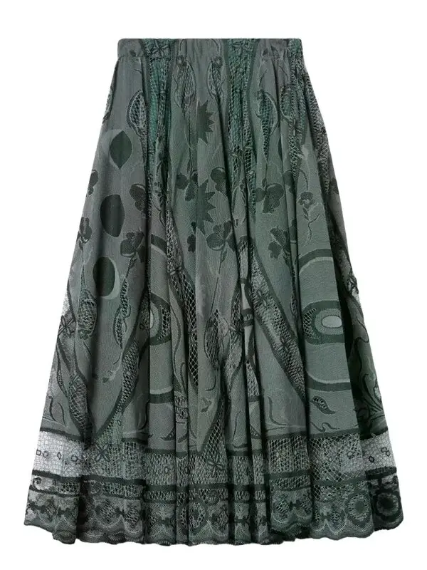 La DoubleJ Duchess Lace Skirt - Green