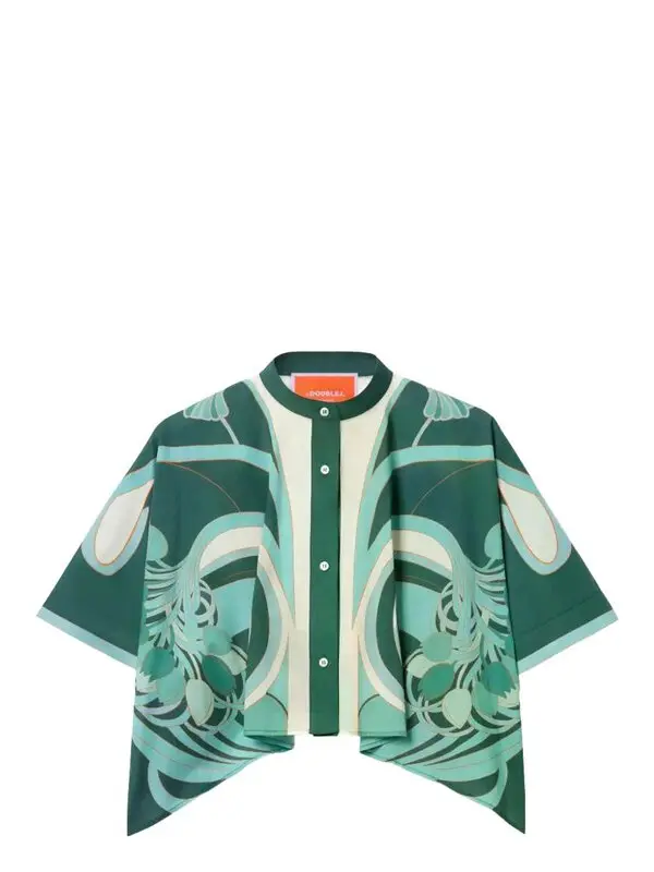 La DoubleJ Mini Foulard Floral Print Shirt - Green