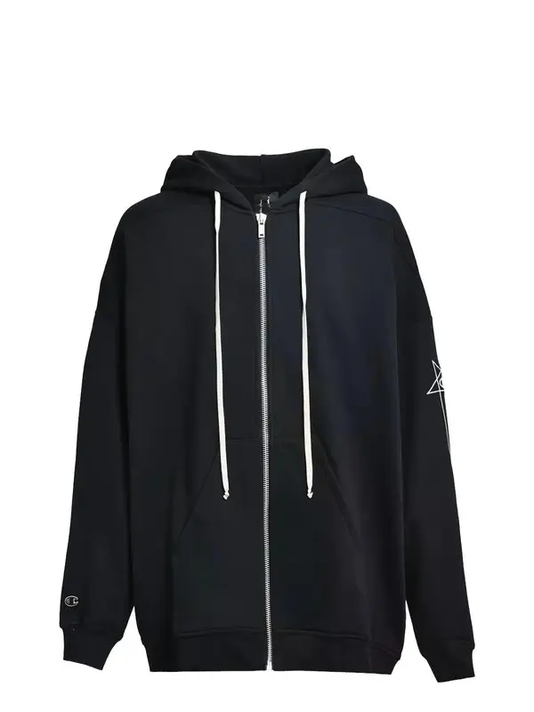 Rick Owens Jumbo Jason Hoodie - Black