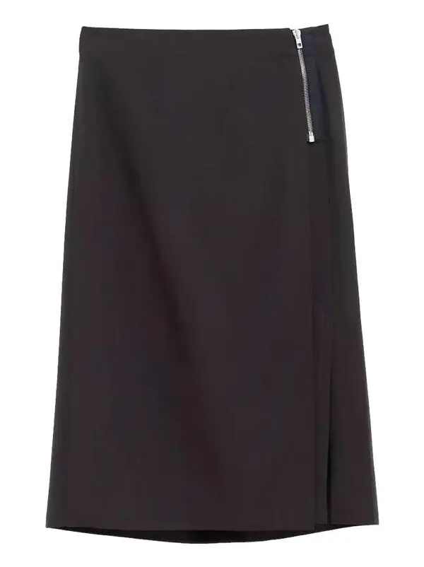 LEMAIRE Skirt With Zip Detail - Black