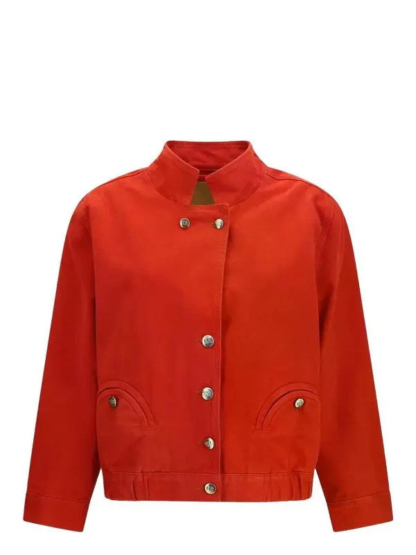BLAZÉ MILANO Cleo Smiley Bomber Jacket - Red