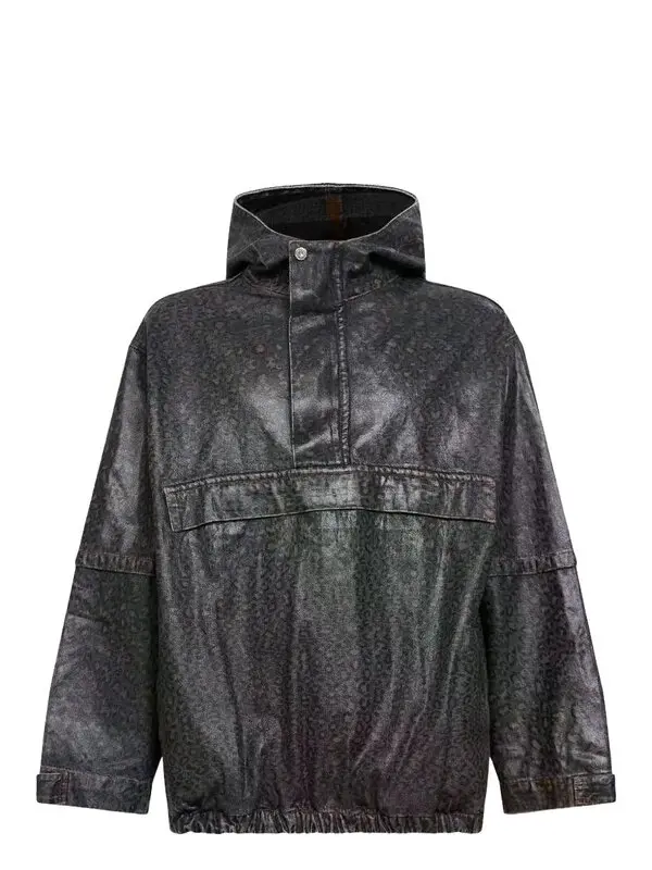 PDF Spotted-print Foil-treated Jacket - Black