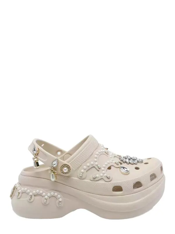 CROCS Bae Embellished Platform Mules - Neutrals
