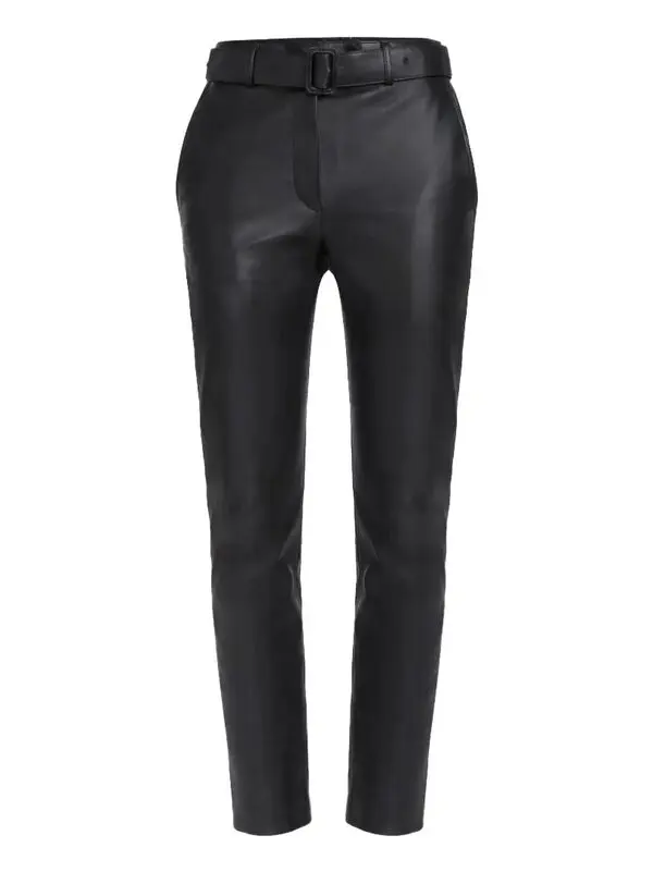 Elie Saab Leather Trousers - Black
