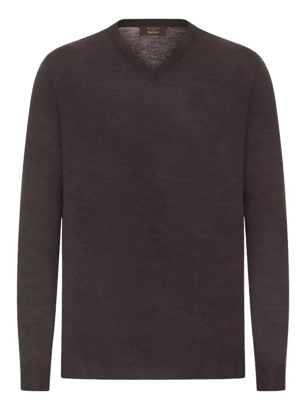 ZANONE V-neck Sweater - Brown