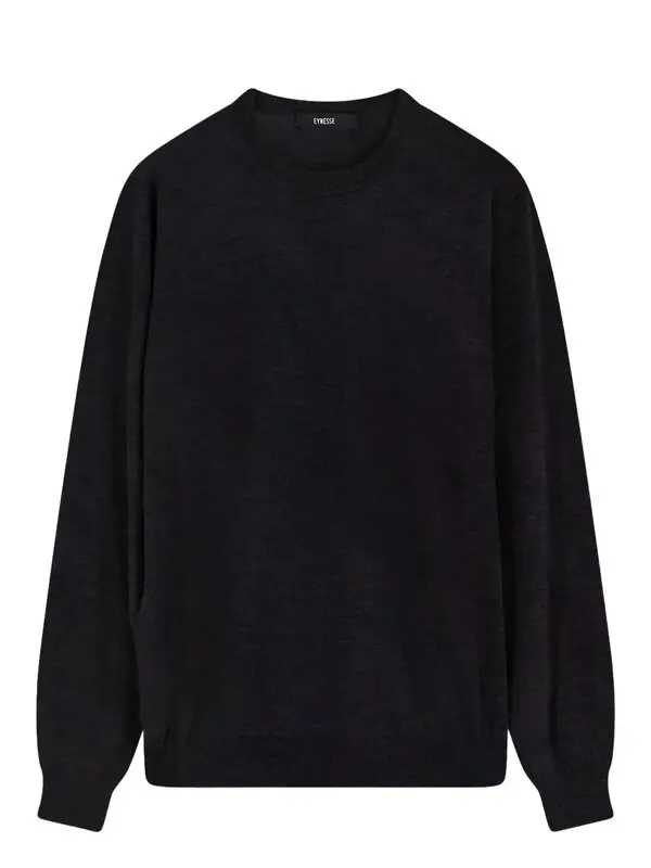 EYNESSE Ribbed Crew-neck Sweater - Black