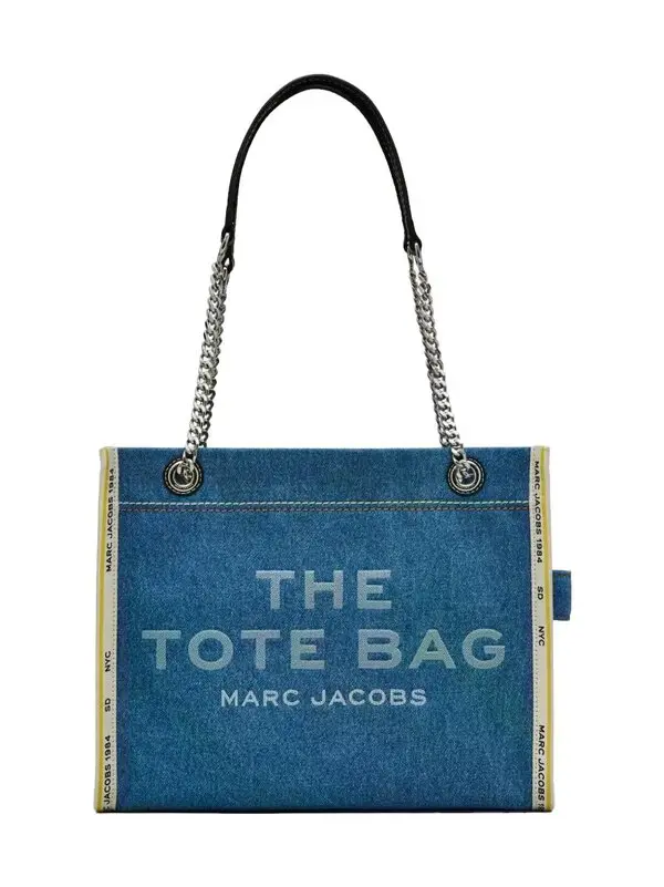 Marc Jacobs The Tote Bag Chain-link Denim Tote - Blue