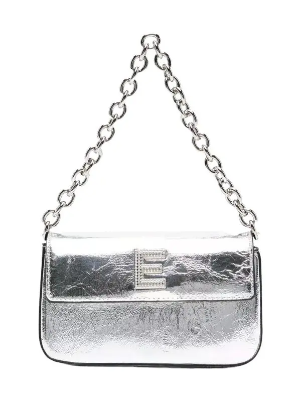 ERMANNO FIRENZE Chain Initial Shoulder Bag - Silver