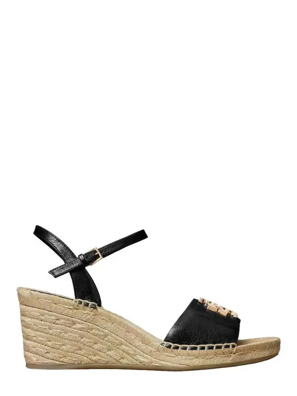 Tory Burch Eleanor Wedge Espadrilles - Black