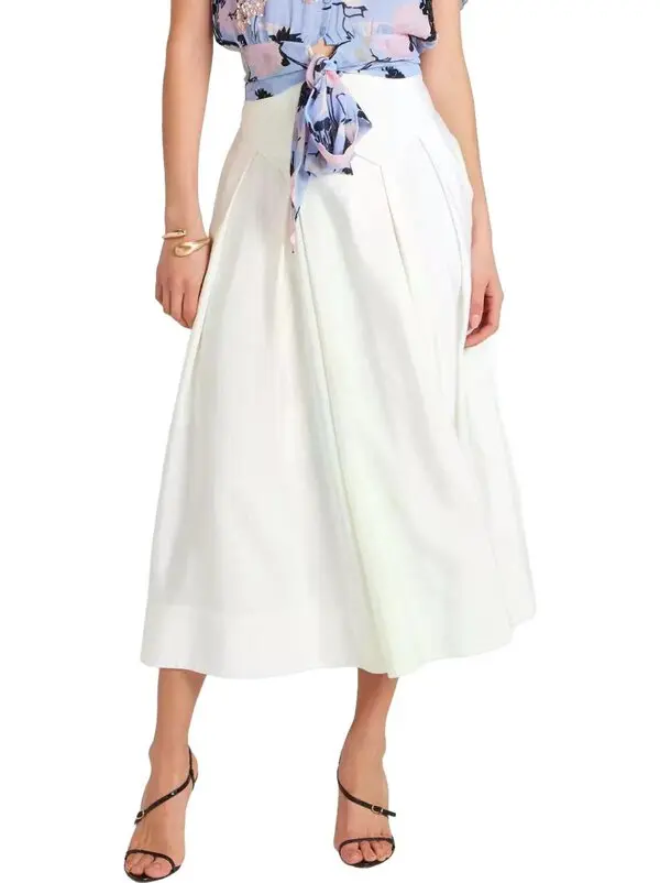 TEMPERLEY LONDON Elodie Pleated Skirt - White