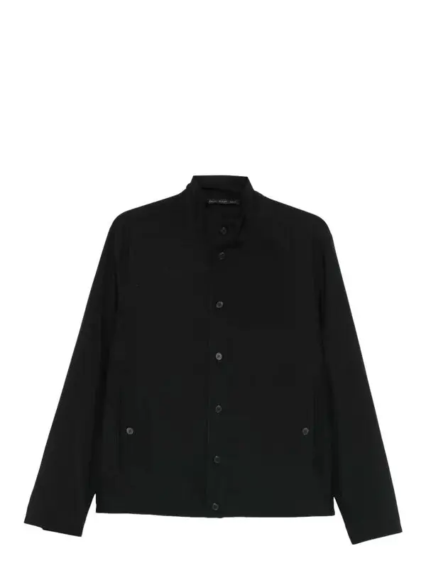LOW BRAND High-neck Button-up Jacket - Black