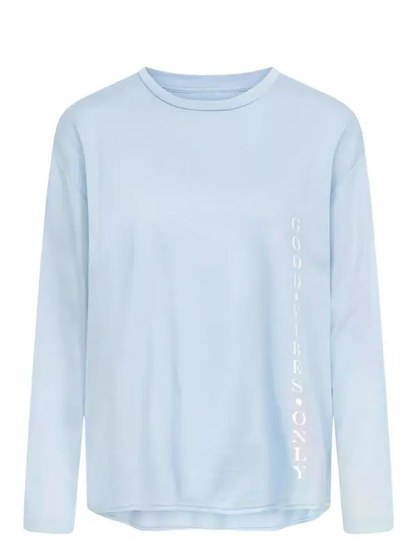 Rochas Shirt With Side Text Print - Blue
