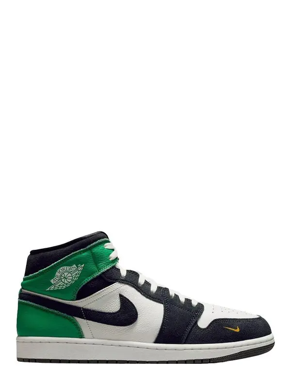 JORDAN 1 Mid Se Sneakers - Summit White/lucky Green/university Gold