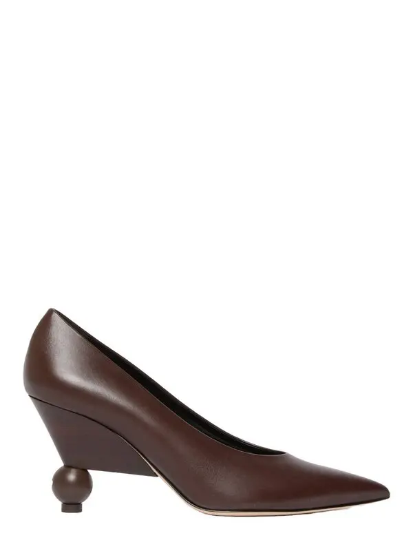 Max Mara Patent Leather Court Shoes - Chocolate