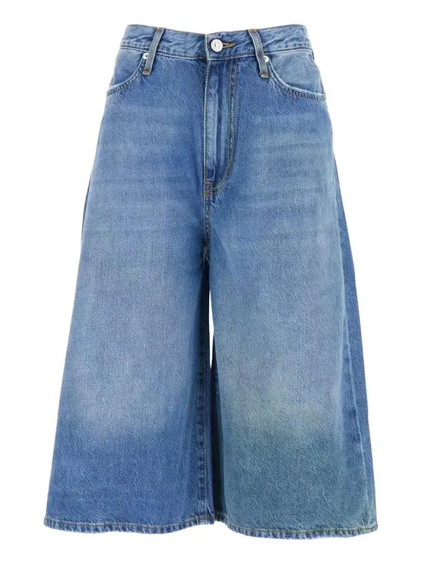 ROY ROGER'S Wide-leg Shorts - Blue